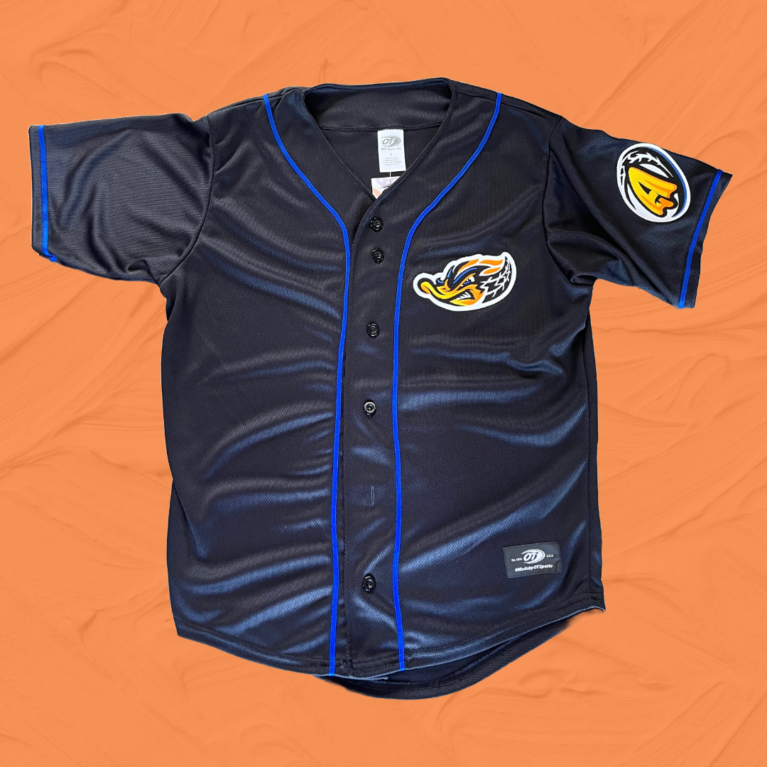 Adult Black Replica Jersey – Akron RubberDucks